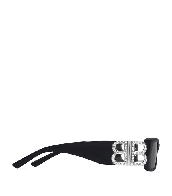 Balenciaga Dynasty Rectangle Sunglasses - Black
