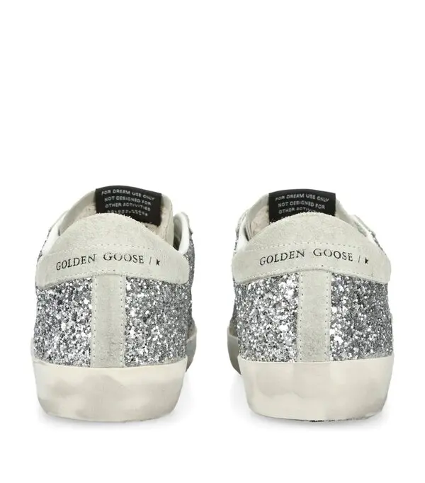 GOLDEN GOOSE Glitter Super-star Sneakers - Silver