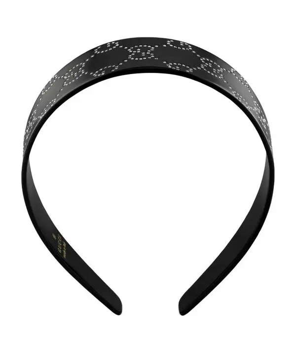 Gucci Embellished Gg Headband - Black | Editorialist display picture 2