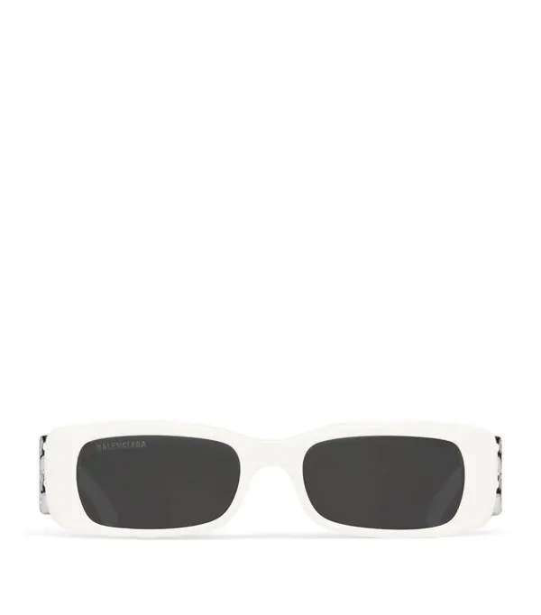 Balenciaga Dynasty Rectangle Sunglasses - White