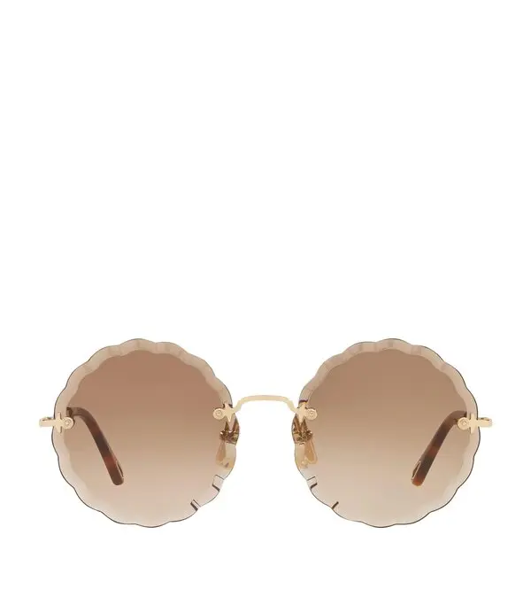 Chloé Rosie Round Sunglasses - Gold