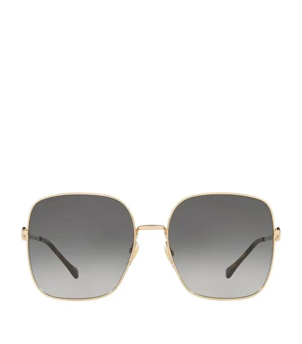 Gucci Oversized Square Sunglasses - Gold