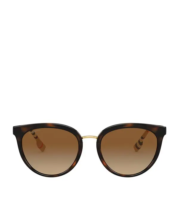 Burberry Tortoiseshell Round Sunglasses