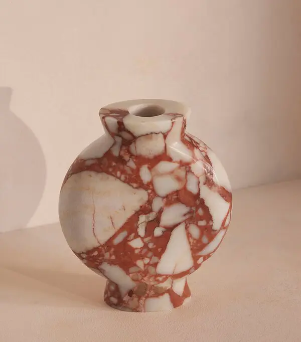 SOHO HOME Marble Sesso Vase - Red