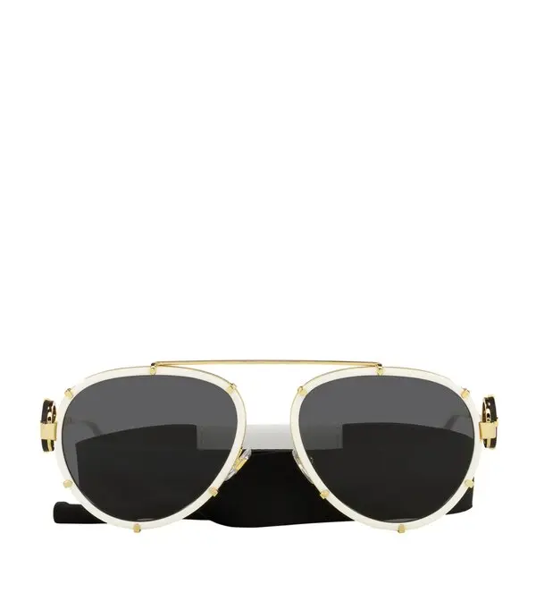 Versace Vintage Icon Pilot Sunglasses - White