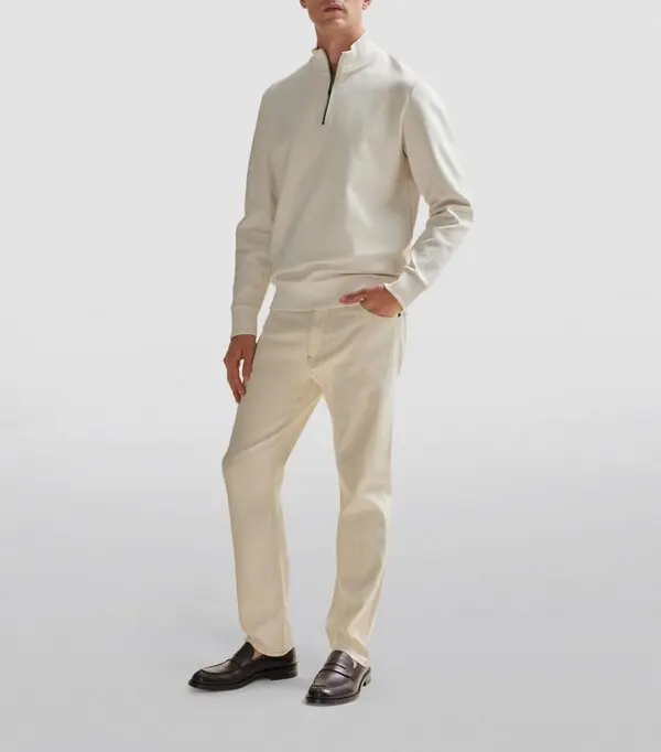 BOSS Cotton-blend Zip-up Sweater