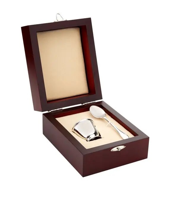 CARRS SILVER Sterling Egg Cup And Spoon In Presentation Case - Silver