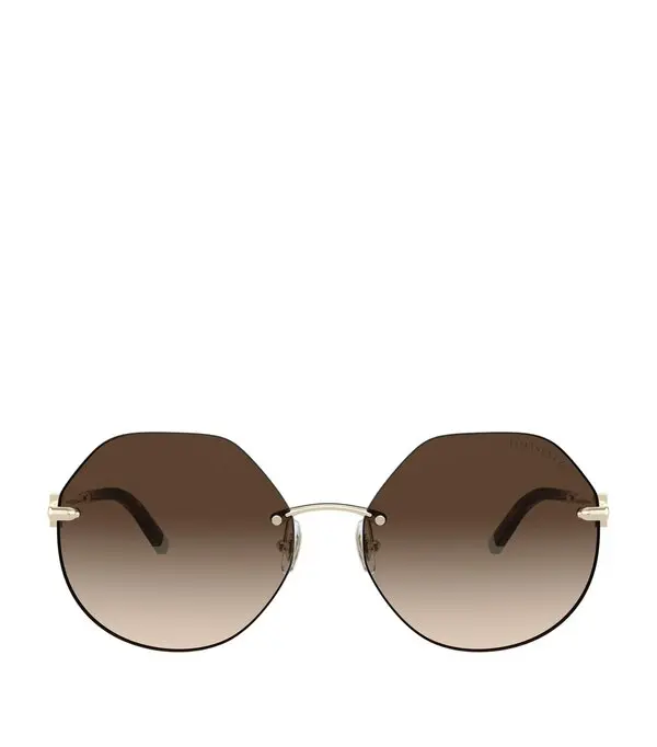 Tiffany & Co. Hexagonal Sunglasses - Gold