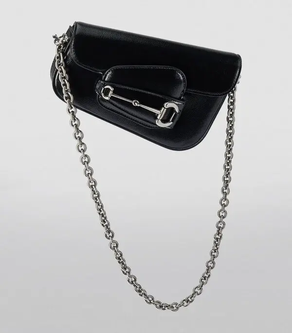 Gucci Mini Leather Asymmetric Horsebit 1955 Shoulder Bag