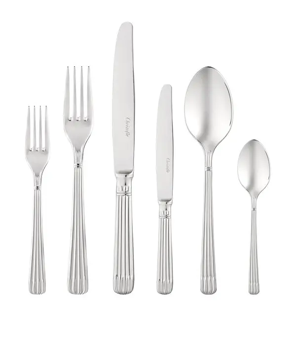 Christofle Stainless Steel Osiris 24-piece Cutlery Set - Silver