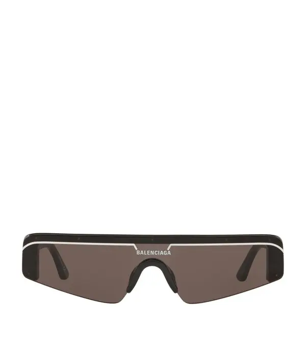 Balenciaga Rectangular Ski Sunglasses - Black