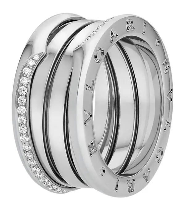 BVLGARI Gold And Diamond B.zero1 Three-band Ring