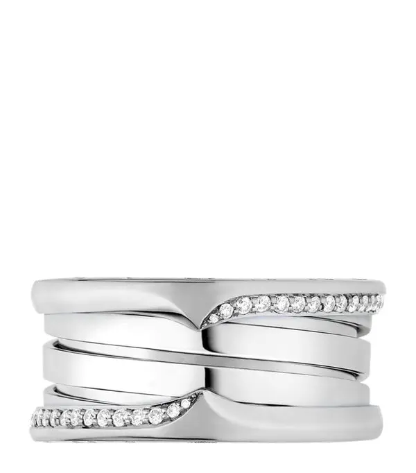 BVLGARI Gold And Diamond B.zero1 Three-band Ring