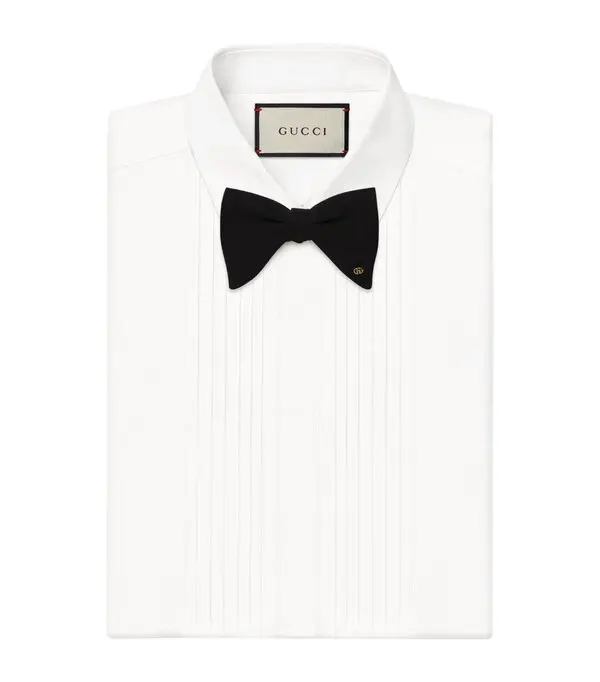 Gucci Silk Gg Logo Bow Tie
