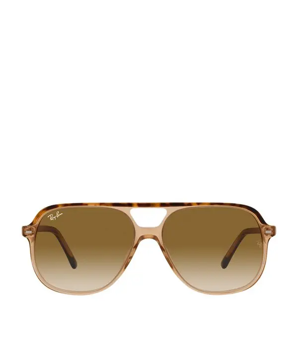 Ray-ban Tortoiseshell Square Bill Sunglasses - Brown