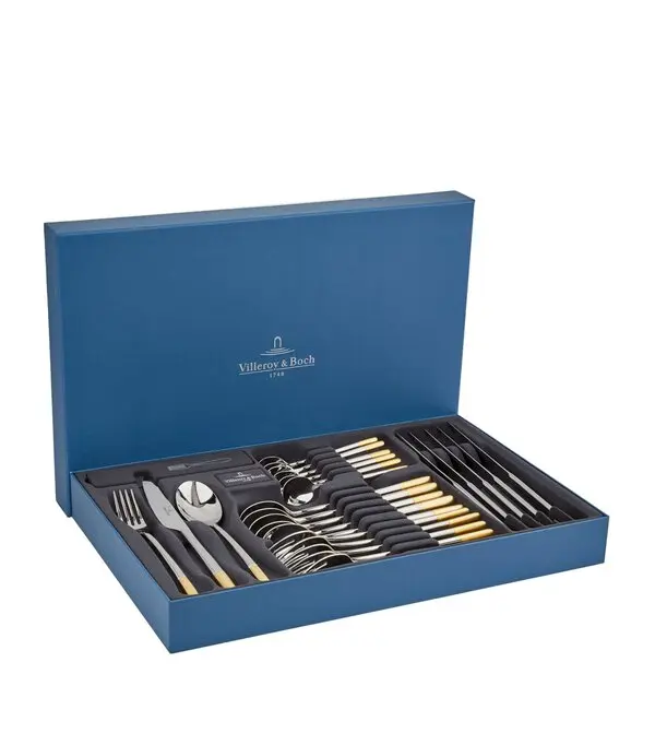 VILLEROY & BOCH Partially Gold-plated Ella 30-piece Cutlery Set - Silver