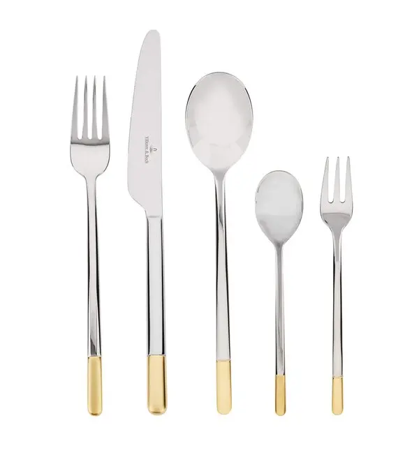 VILLEROY & BOCH Partially Gold-plated Ella 30-piece Cutlery Set - Silver