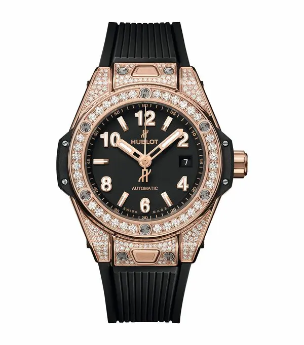 HUBLOT King Gold And Diamond Big Bang One Click Watch - Black