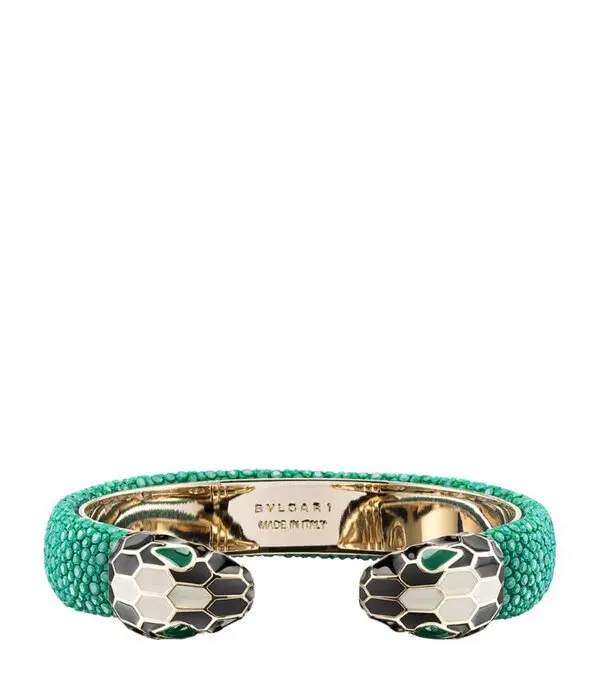 BVLGARI Leather Serpenti Forever Bangle