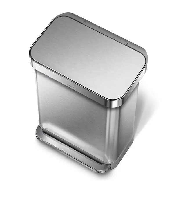 SIMPLEHUMAN Rectangular Brushed Steel Pedal Bin