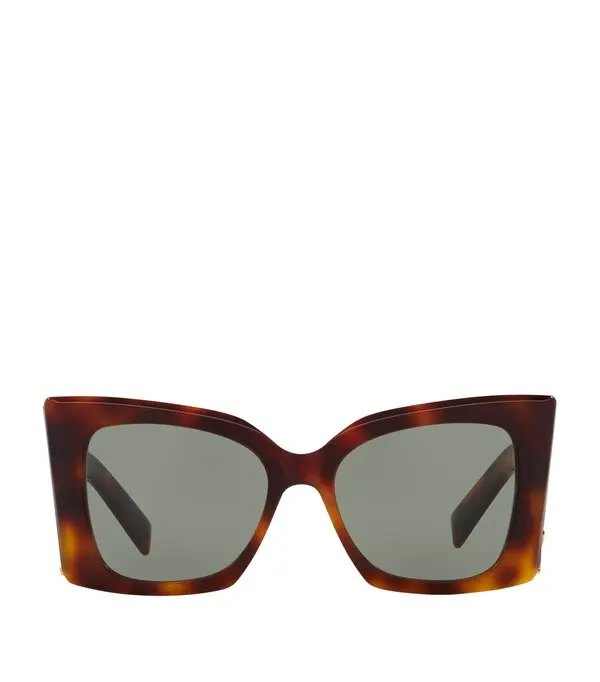 Saint Laurent Tortoiseshell Blaze Sunglasses