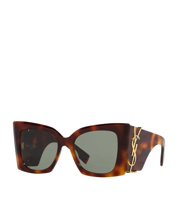 Saint Laurent Tortoiseshell Blaze Sunglasses