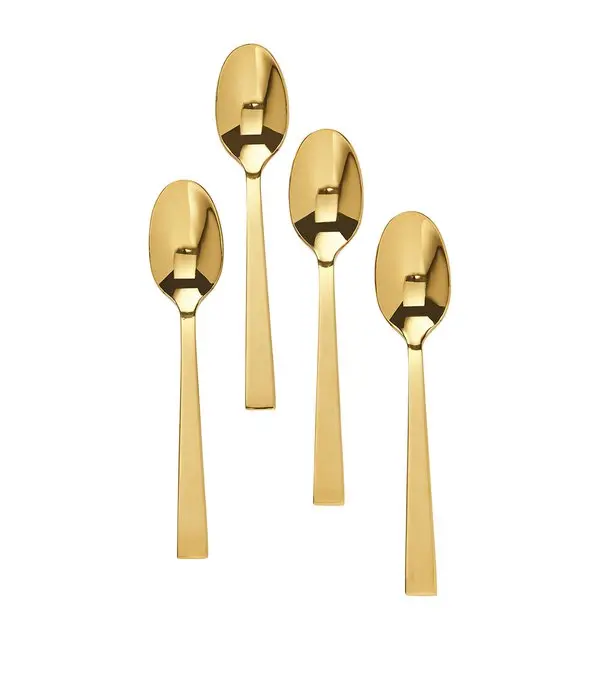 Ralph Lauren Titanium Academy Demitasse Spoons - Gold