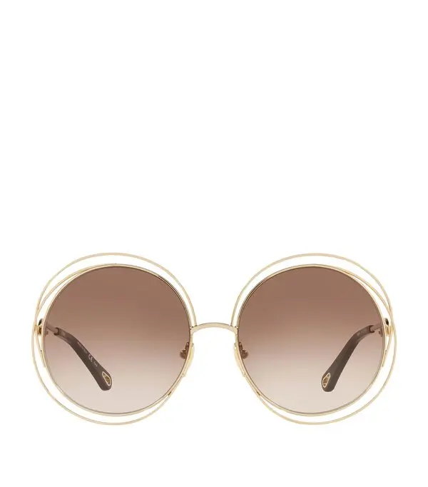 Chloé Round Carlina Sunglasses - Gold