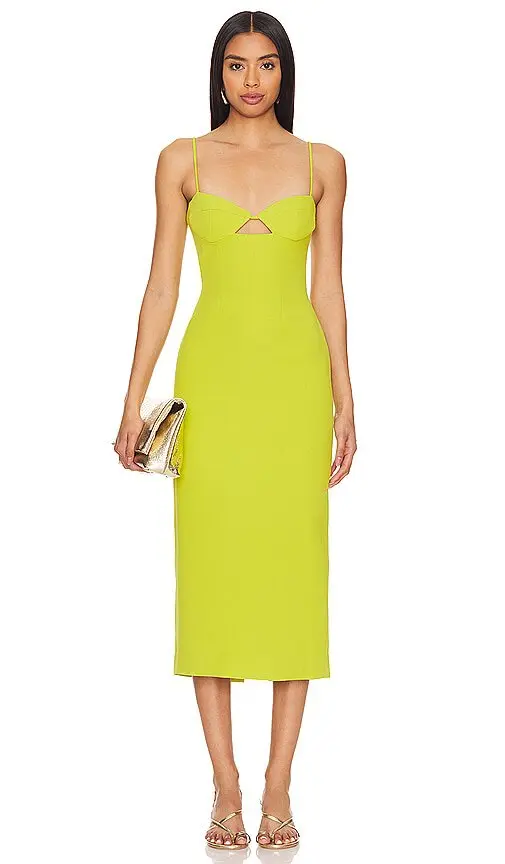 Bardot Vienna Midi Dress - Lime
