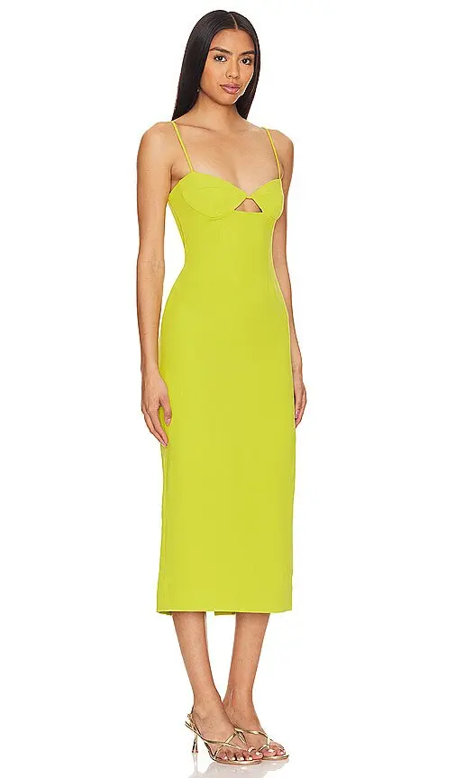 Bardot Vienna Midi Dress - Lime