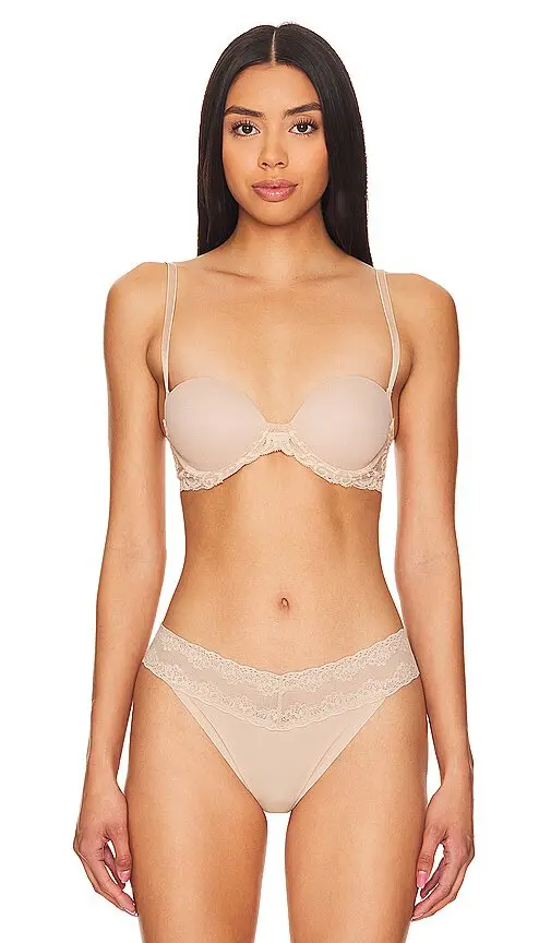 Natori Feathers Strapless Multi Way Bra In Neutral - Caf