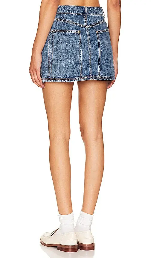 Still Here Holly Denim Mini Skirt - Classic Blue