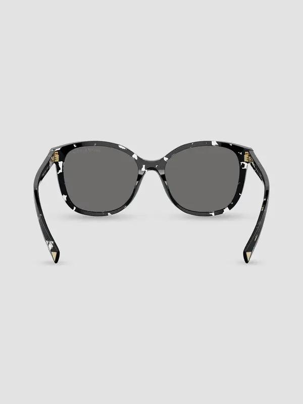 Prada 53mm Square Sunglasses - Black White Dark Grey