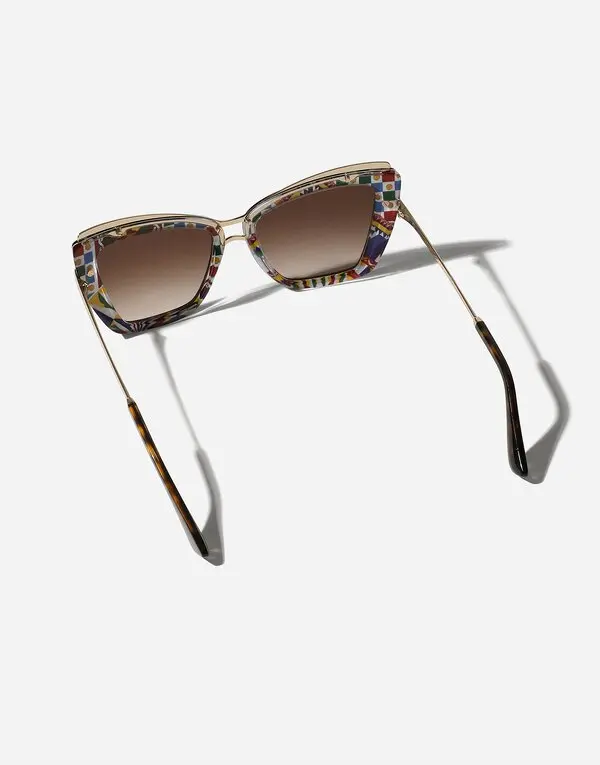 Dolce & Gabbana Metal Print Sunglasses