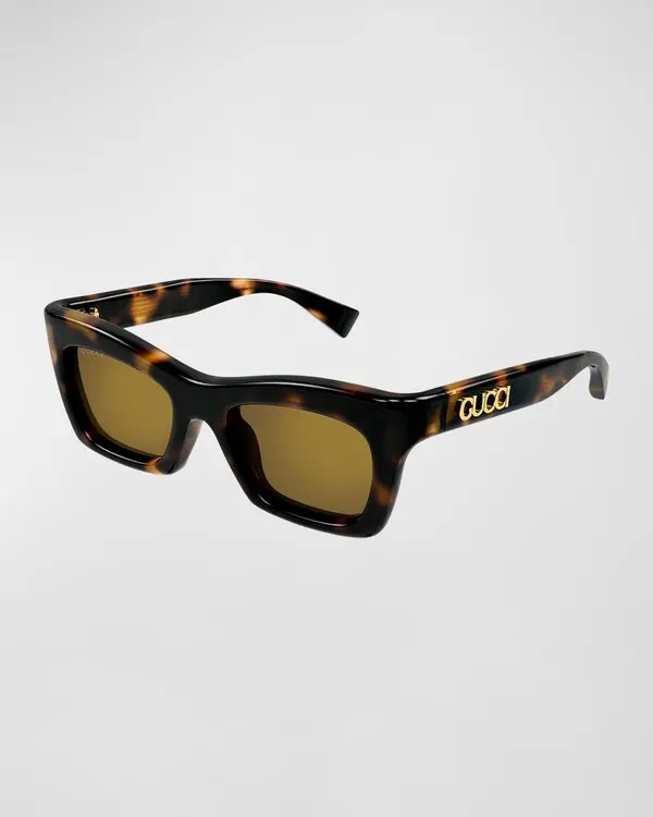 Gucci Logo Cat-eye Sunglasses - Havana