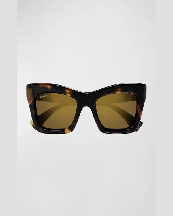 Gucci Logo Cat-eye Sunglasses - Havana