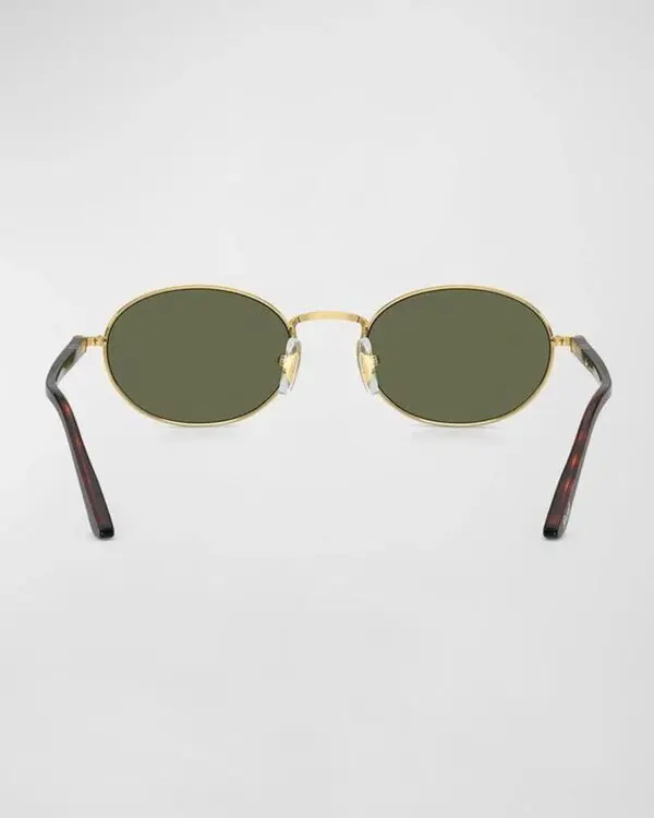 Persol Polarized Metal Oval Sunglasses