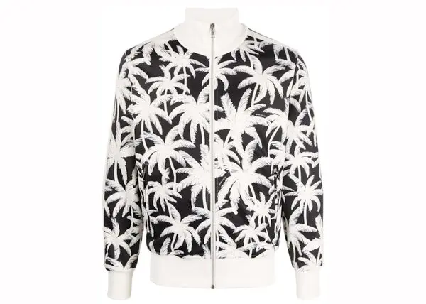 Palm Angels All Over Palms Track Jacket - White/black