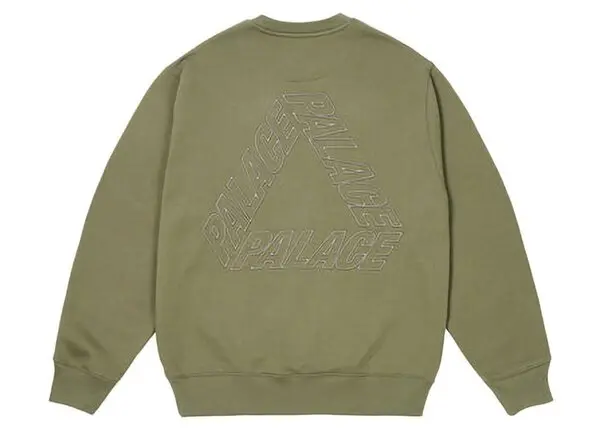 PALACE Outline P3 Crew - Olive