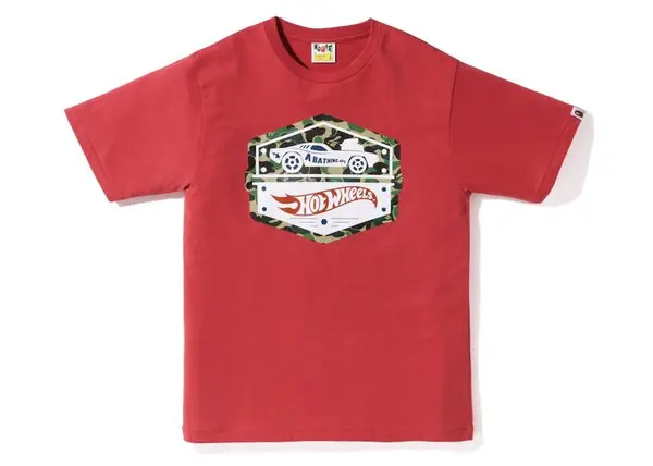 A BATHING APE X Hot Wheels Car Exclusive Tee Shirt - Red