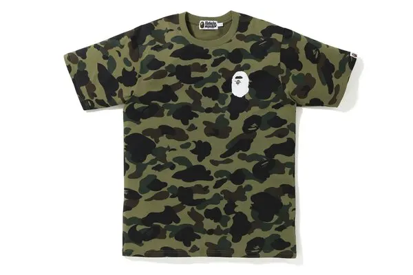 A BATHING APE 1st Camo Logo Tee Shirt - Green
