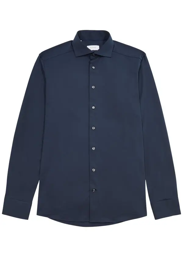 Eton Stretch-jersey Shirt - Navy