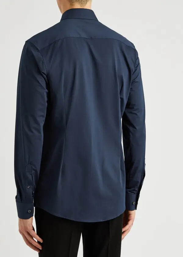 Eton Stretch-jersey Shirt - Navy