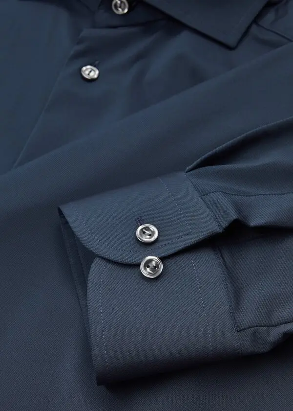 Eton Stretch-jersey Shirt - Navy