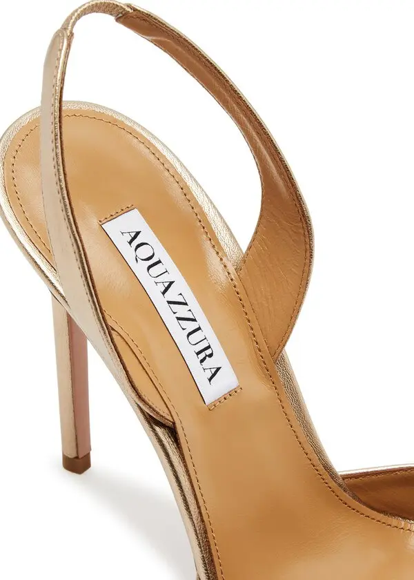AQUAZZURA 105 Embellished Slingback Pumps