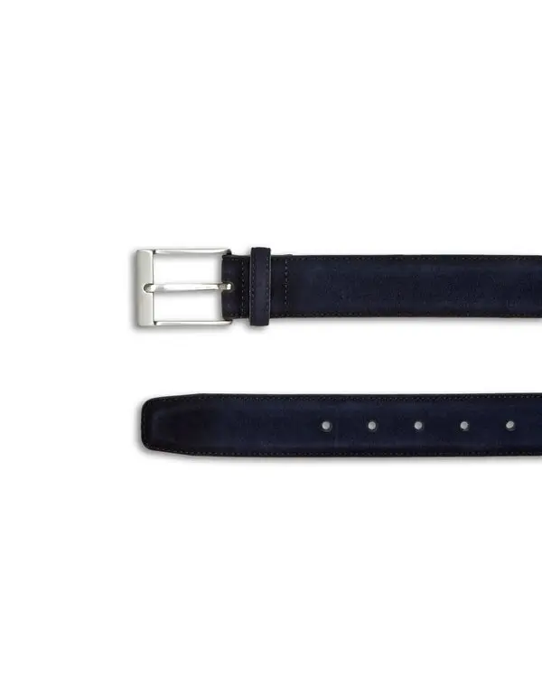 Magnanni Telante Suede And Leather Belt - Navy