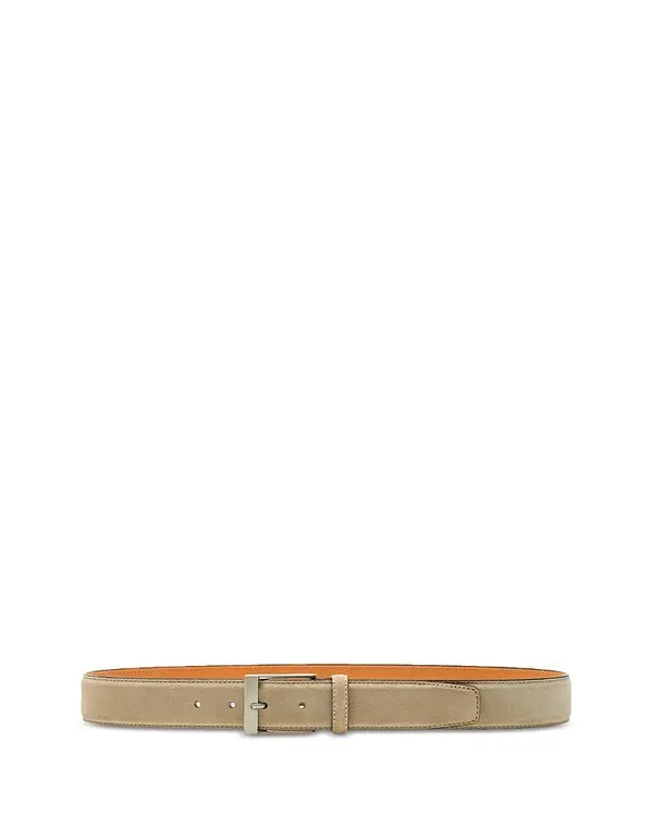 Magnanni Telante Suede & Leather Belt - Taupe