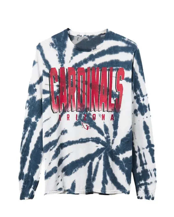 Junk Food Clothing Nfl Arizona Cardinals Tie Dye Long Sleeve - True Black Tie-dye