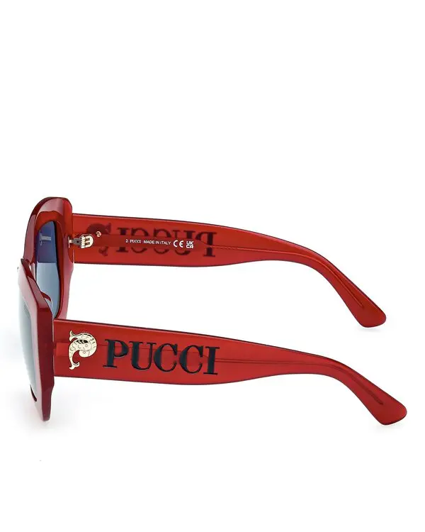 Emilio Pucci Geometric Sunglasses - Red/blue Solid