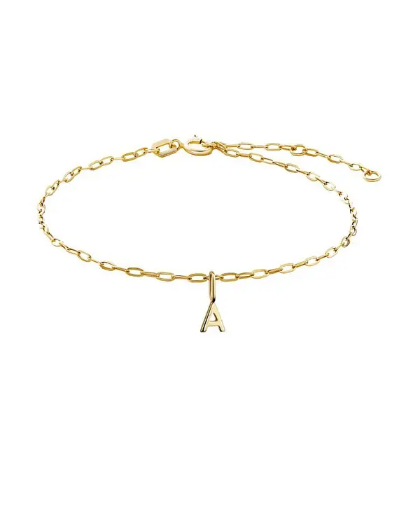 ANA LUISA 10k Gold Letter Charm Bracelet - Letter A Solid Gold